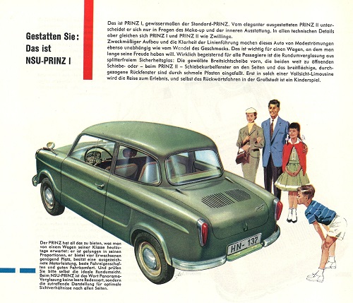 NSU Prinz (1958-1972), o pequeno príncipe do milagre econômico alemão ...