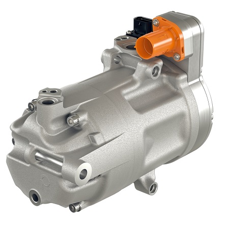 Compressor do sistema de ar-condicionado utiliza motor elétrico para o ...